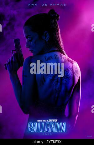 BALLERINA, advance poster, Ana de Armas, 2025. © Lionsgate / Courtesy ...