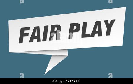 fair play banner template. ribbon label sticker. sign Stock Vector ...