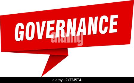 governance banner. governance speech bubble, label, sticker, ribbon ...