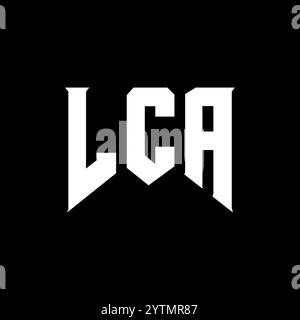 LCA letter logo design for technology company. LCA logo design black ...