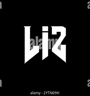 LIZ letter logo design for technology company. LIZ logo design black ...