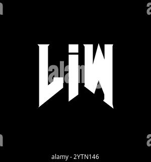 LIW letter logo design for technology company. LIW logo design black ...