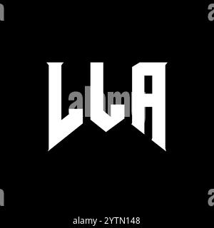 LLA letter logo design for technology company. LLA logo design black ...