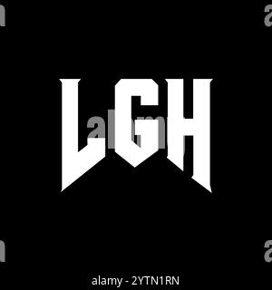 LGH letter logo design for technology company. LGH logo design black ...