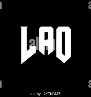 LAO letter logo design for technology company. LAO logo design black ...