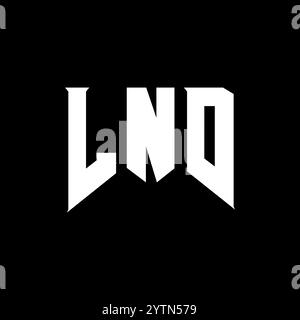 LND letter logo design for technology company. LND logo design black ...