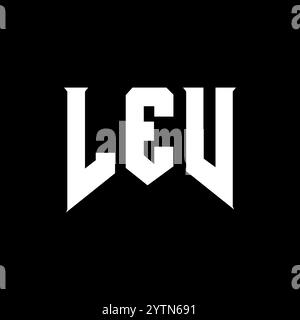 LEV letter logo design for technology company. LEV logo design black ...