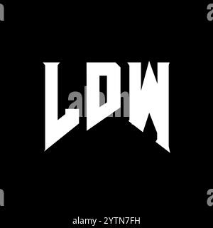 LDW letter logo design for technology company. LDW logo design black ...