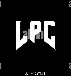 LPC letter logo design for technology company. LPC logo design black ...