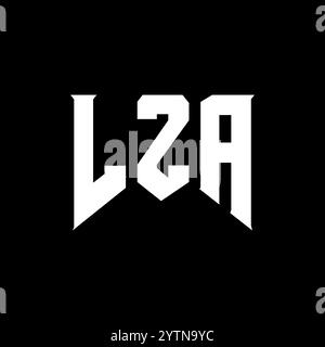 LZA letter logo design for technology company. LZA logo design black ...