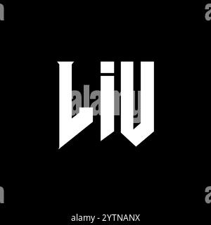 LIU letter logo design for technology company. LIU logo design black ...