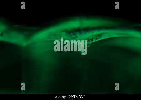 Green fluid panels, liquid abstraction, colour waves, deep dark ...