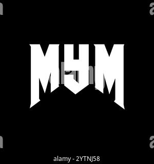 MYM letter logo design for technology company. MYM logo design black ...