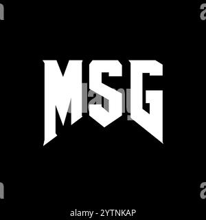 MSG letter logo design for technology company. MSG logo design black ...