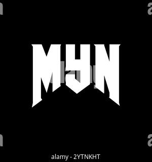 MYN letter logo design for technology company. MYN logo design black ...
