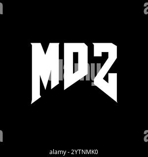 MDZ letter logo design for technology company. MDZ logo design black ...