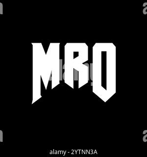 MRO letter logo design for technology company. MRO logo design black ...