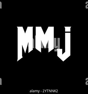 MMJ letter logo design for technology company. MMJ logo design black ...