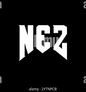 NEZ letter logo design for technology company. NEZ logo design black ...