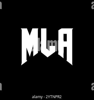 MLA letter logo design for technology company. MLA logo design black ...