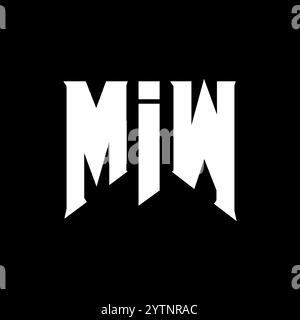 MIW letter logo design for technology company. MIW logo design black ...