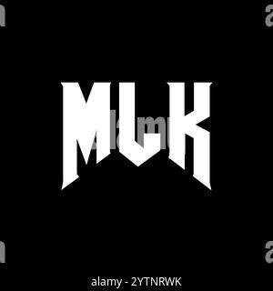 MLK letter logo design for technology company. MLK logo design black ...