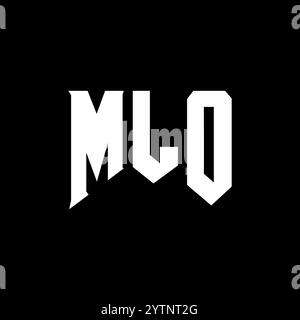 MLO letter logo design for technology company. MLO logo design black ...