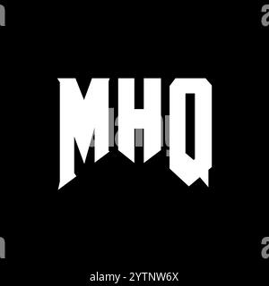 MHQ letter logo design for technology company. MHQ logo design black ...
