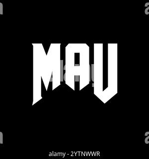MAU letter logo design for technology company. MAU logo design black ...