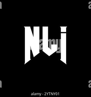 NLI letter logo design for technology company. NLI logo design black ...