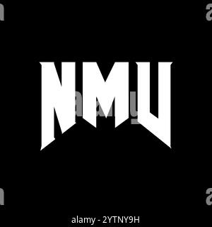 NMV letter logo design for technology company. NMV logo design black ...