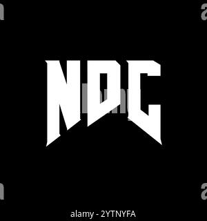 NDC letter logo design for technology company. NDC logo design black ...