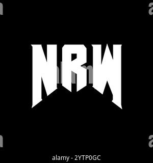 NRW letter logo design for technology company. NRW logo design black ...