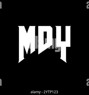 MDY letter logo design for technology company. MDY logo design black ...