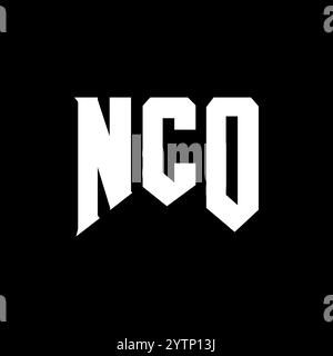 NCO letter logo design for technology company. NCO logo design black ...