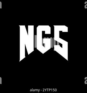 NGS letter logo design for technology company. NGS logo design black ...
