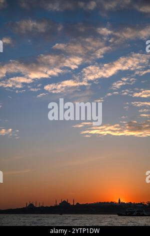 Magical sunset at Istanbul Stock Photo - Alamy