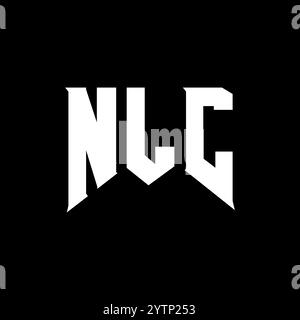 NLC letter logo design for technology company. NLC logo design black ...