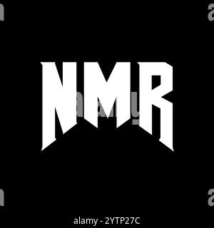 NMR letter logo design for technology company. NMR logo design black ...