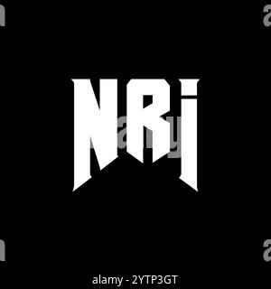 NRI letter logo design for technology company. NRI logo design black ...