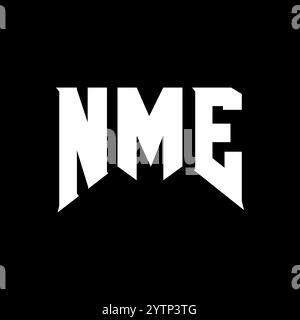 NME letter logo design for technology company. NME logo design black ...