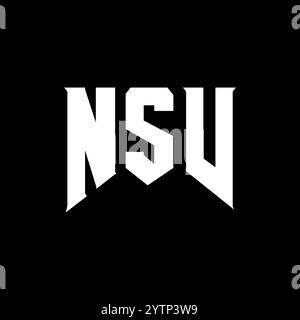 NSV letter logo design for technology company. NSV logo design black ...
