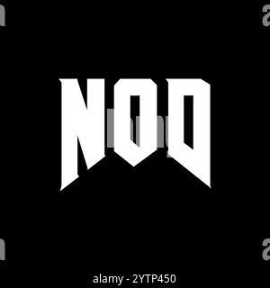 NOD letter logo design for technology company. NOD logo design black ...