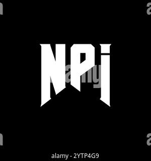 NPI letter logo design for technology company. NPI logo design black ...