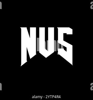 NUS letter logo design for technology company. NUS logo design black ...