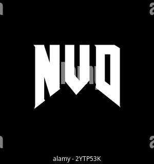 NVD letter logo design for technology company. NVD logo design black ...