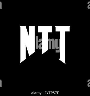 NTT letter logo design for technology company. NTT logo design black ...