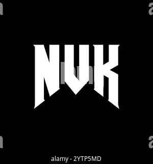 NVK letter logo design for technology company. NVK logo design black ...