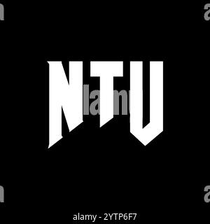 NTU letter logo design for technology company. NTU logo design black ...