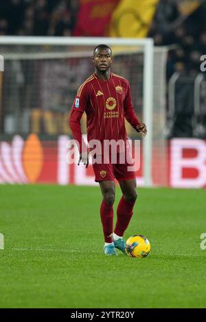 Olimpico Stadium, Rome, Italy - Evan Ndicka of AS Roma during Serie A ...